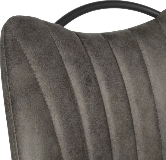 Eetkamerstoel Rodney - Otis Antraciet - Stof - Antraciet - Industrieel ...