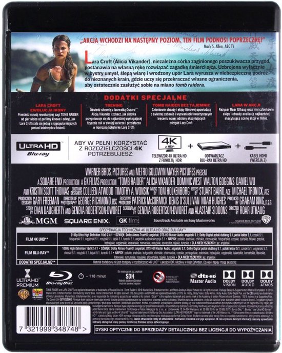 Tomb Raider [Blu-Ray 4K]+[Blu-Ray], Walton Goggins | Dvd's | bol.com