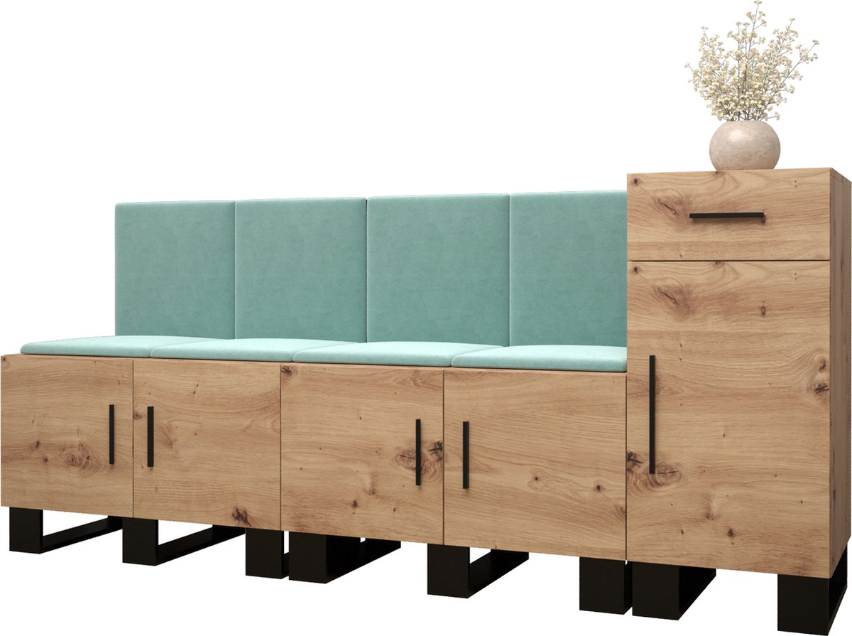 Garderobekast Ganggarderobe Compacte garderobe Vestibule Wandkast Plank ...