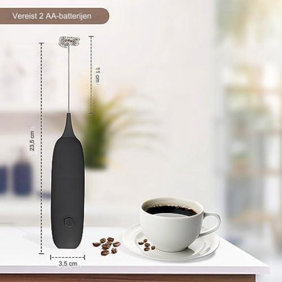 Opschuimer voor Melk - Melkopschuimer Electrisch - Roestvrijstalen draagbare... | bol