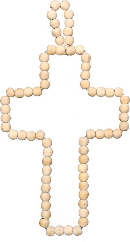 De Houten Kruis Hangdecoratie - Naturel | bol