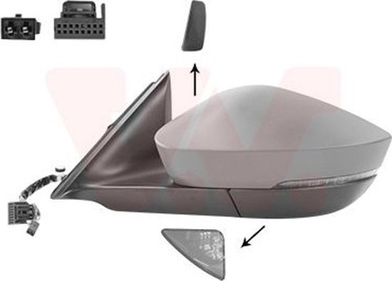 VanWezel 7647827 - Rétroviseur éléctrique complet gauche pour Skoda ...