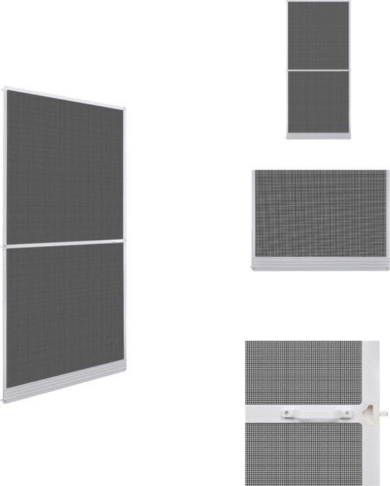 vidaXL Deurhor - Insecten werend - 100 x 215 cm - Wit aluminium frame ...