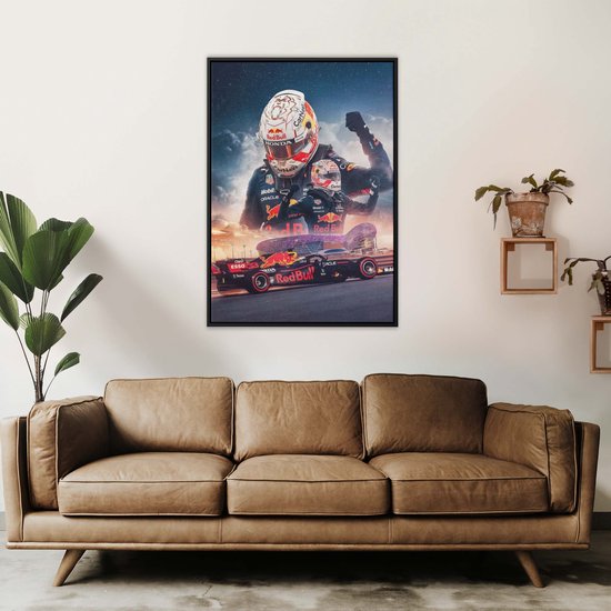 Max Verstappen Formule 1 Red Bull Racing schilderij - 80x120 cm - Canvas-Formule... | bol