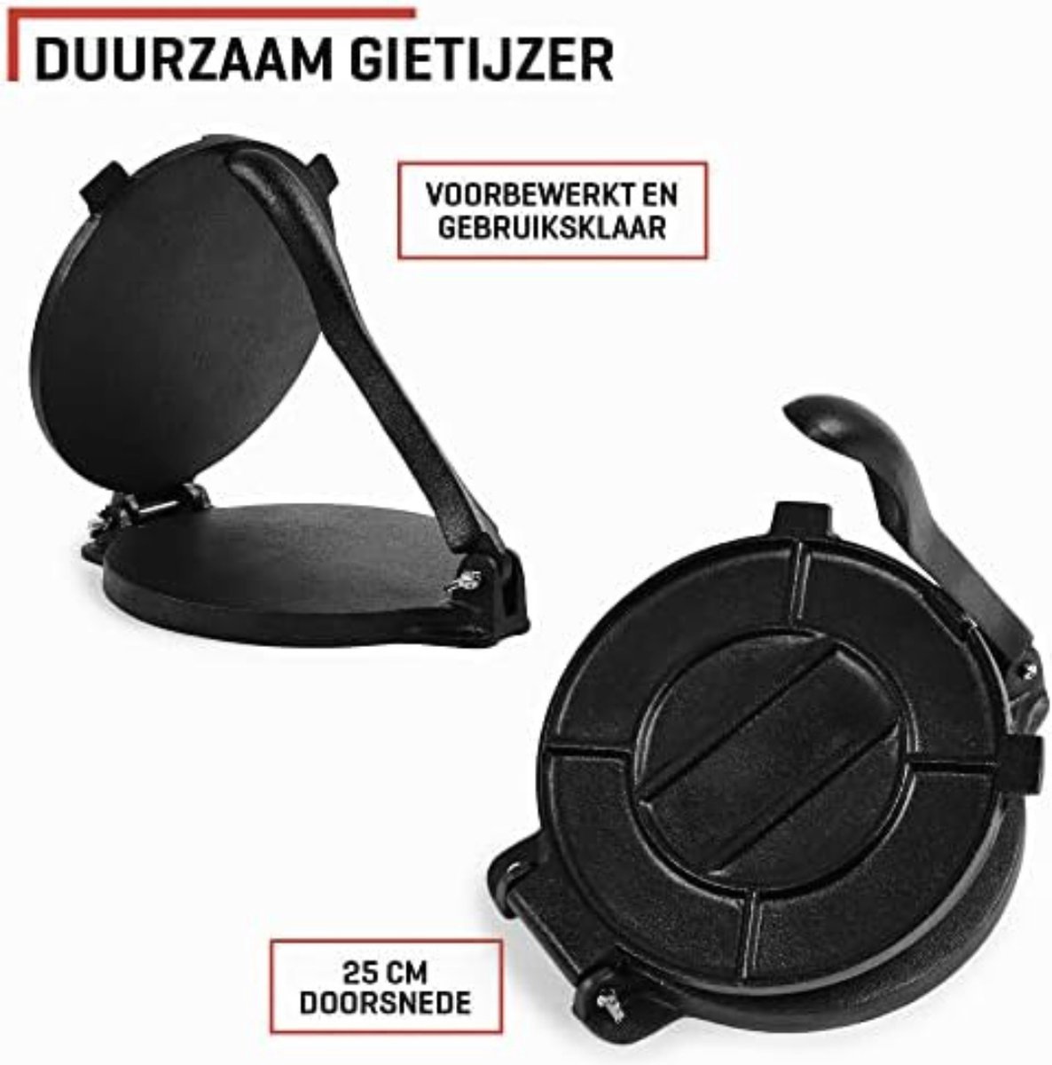 Roti Maker - Roti Pan - 20cm - Zwart | bol