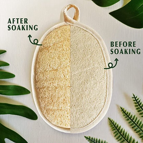 Natuurlijke exfoliërende Loofah-spons (4-packs), gemaakt met ...