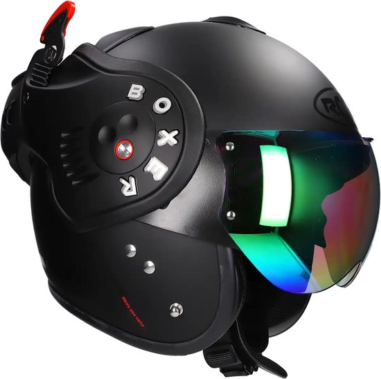 ROOF - Boxer V8 helm Vizier iridium groen - Vizier helmen - Luxe ...