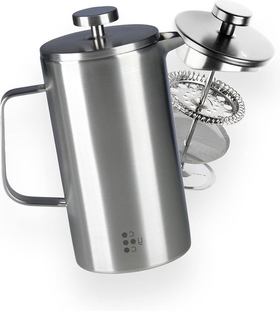 French Press RVS 800 ml - voor 4 kopjes - lekkere koffie voor onderweg ...