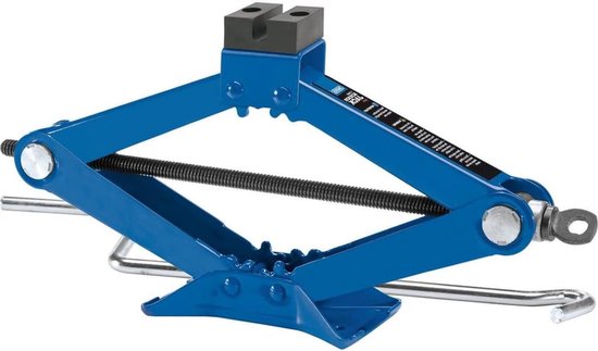 Schaarkrik 1 ton - Hoogtebereik 200-370mm met rubberen zadel | bol