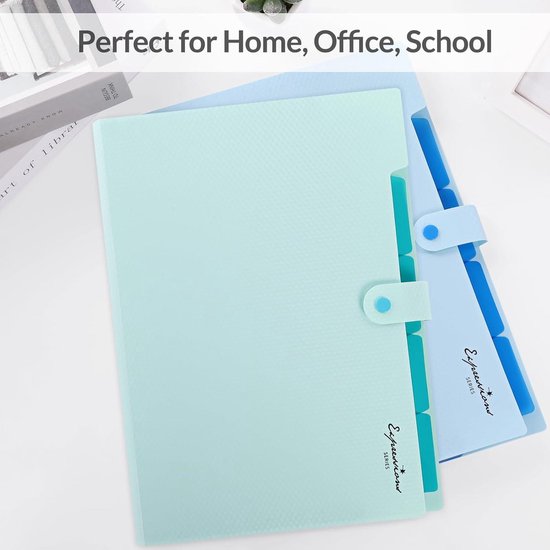 Uitbreidende bestandsmap organizer - 9 pocket map met labels - plastic ...