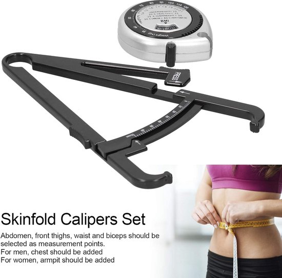 Lichaamsvettang Meetlintset voor lichaamsvetmeting - BMI-meetlint en ...