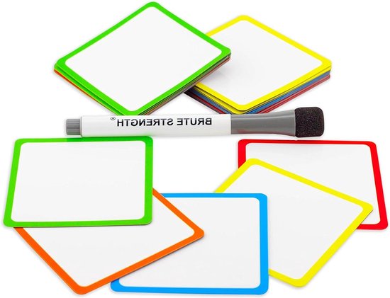 Scrum Magneten Mix met Stift - 75 stuks - 5 kleuren - Herschrijfbare ...