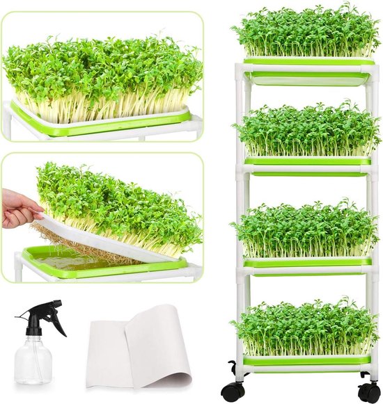 Seed Sprouter Tray Germination Dish for Seeds - BPA Free Soil-Free ...