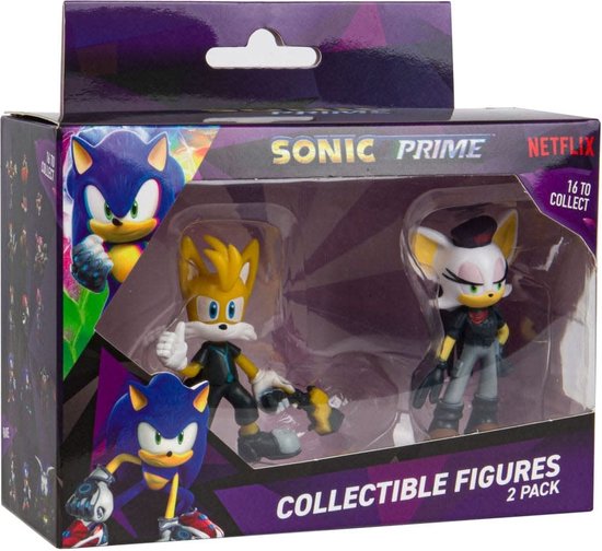 Sonic Prime Action Figures - 2Pack Rebel Rouge Tails Nine | bol
