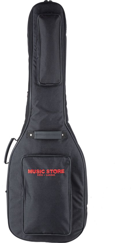 MUSIC STORE "Super Deluxe" Gigbag E-bas zwart/rood Logo - Tas voor ...