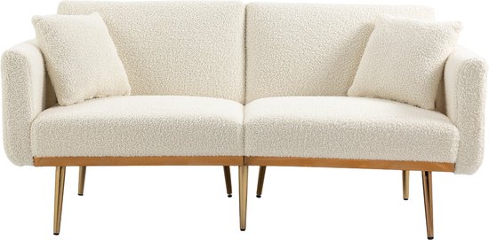Merax Luxe 3-Zits Design Bankstel in Teddy Stof - Omvormbaar tot ...