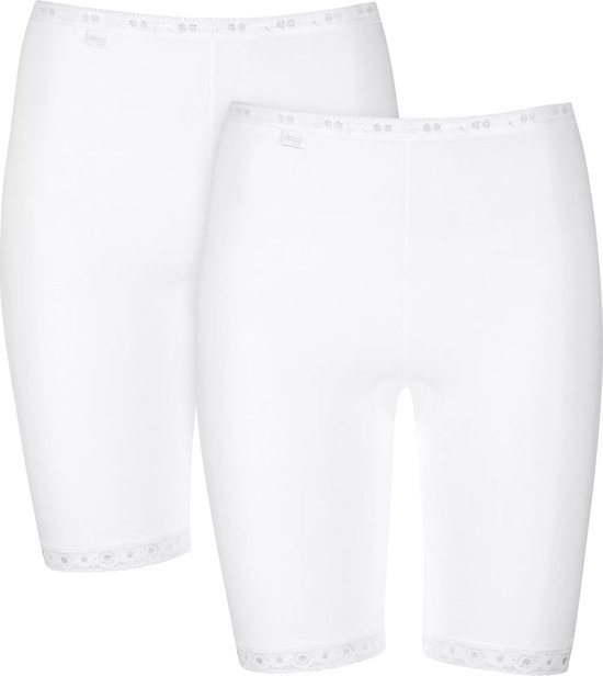 Sloggi 2-Pack Basic Long Dames - Boxershort - 54 - Wit | bol