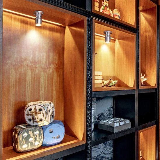 Kleine led-schijnwerper 6 stuks kastverlichting 2W 360° draaibaar ...