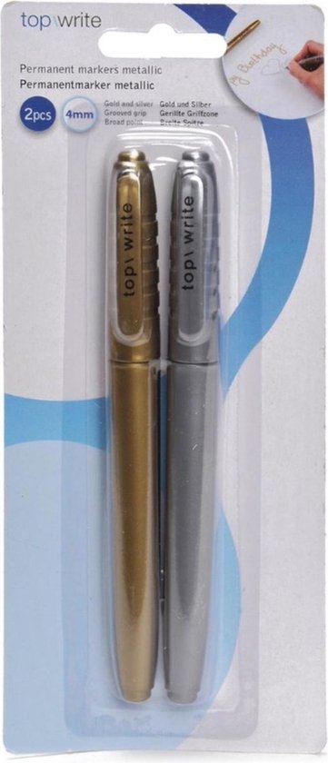 Metallic Stiften 2 stuks | Goud & zilver | bol