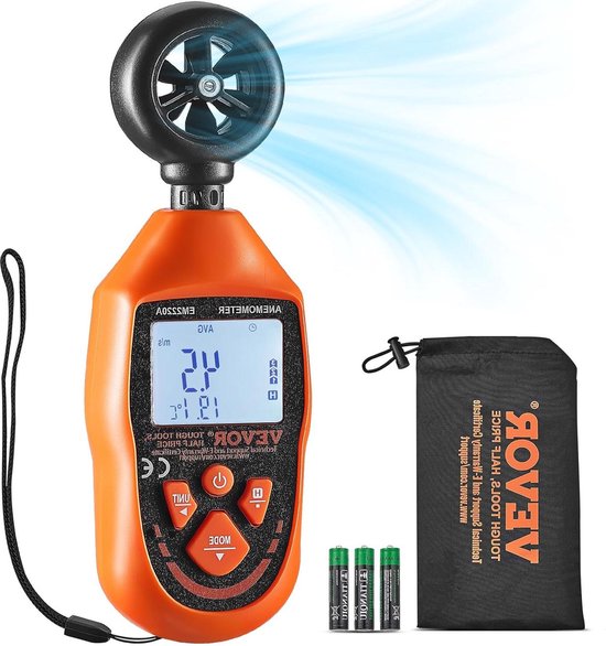 Anemometer 6935 MPH luchtsnelheidsmeter windmeter IP44 windsterktemeter ...