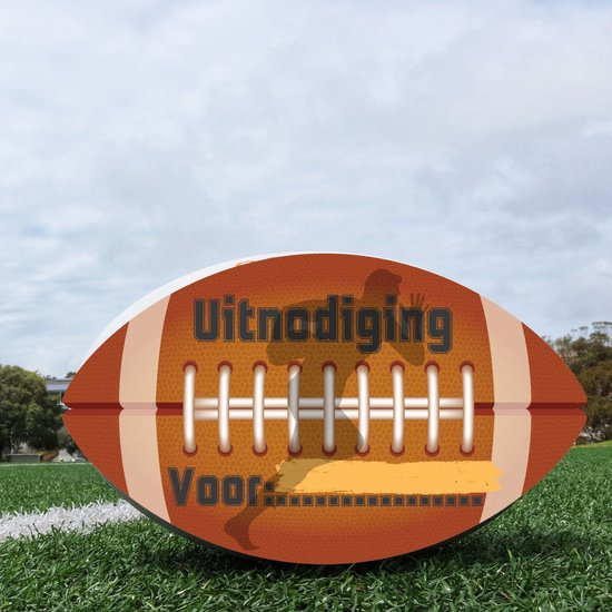 Uitnodiging kinderfeestje - Rugby bal vorm - Uitnodigingen - Verjaardag ...
