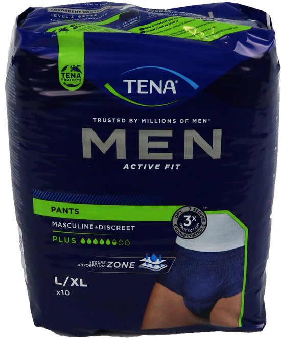 Voordeelverpakking van 3 x TENA Men Premium Fit Underwear Level 4 Large ...