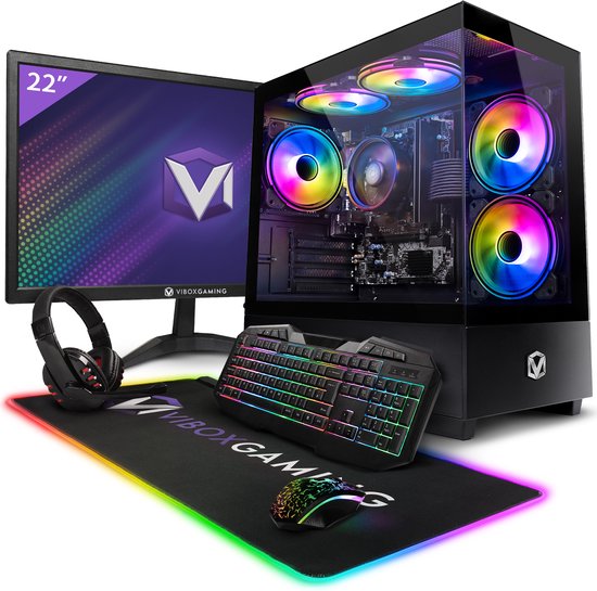 Vibox VI-84 Game PC - 22" Scherm Pakket - AMD Ryzen 3200GE Processor ...