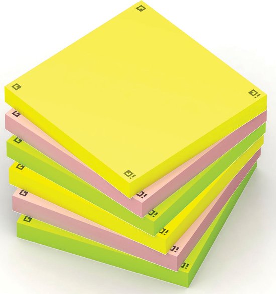 Memoblok oxford spot notes 75x75mm assorti | bol.com