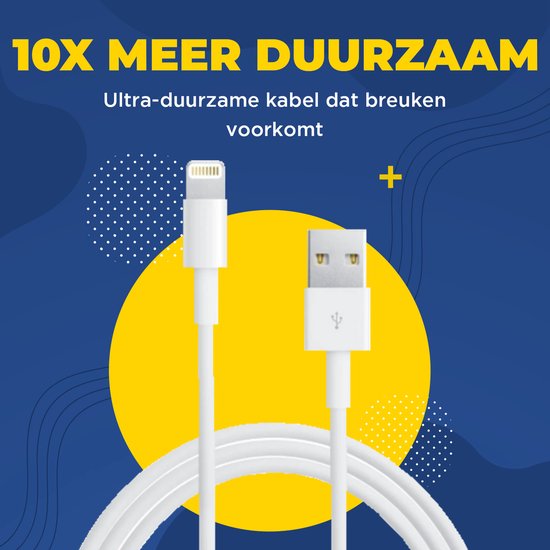 iPhone lader van 2 meter - iPhone kabel - iPhone oplader kabel ...