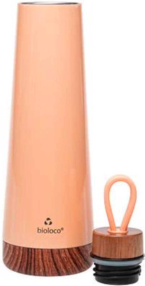Bioloco RVS Drinkfles Thermo - Loop - Abrikoos - 500ml | bol.com