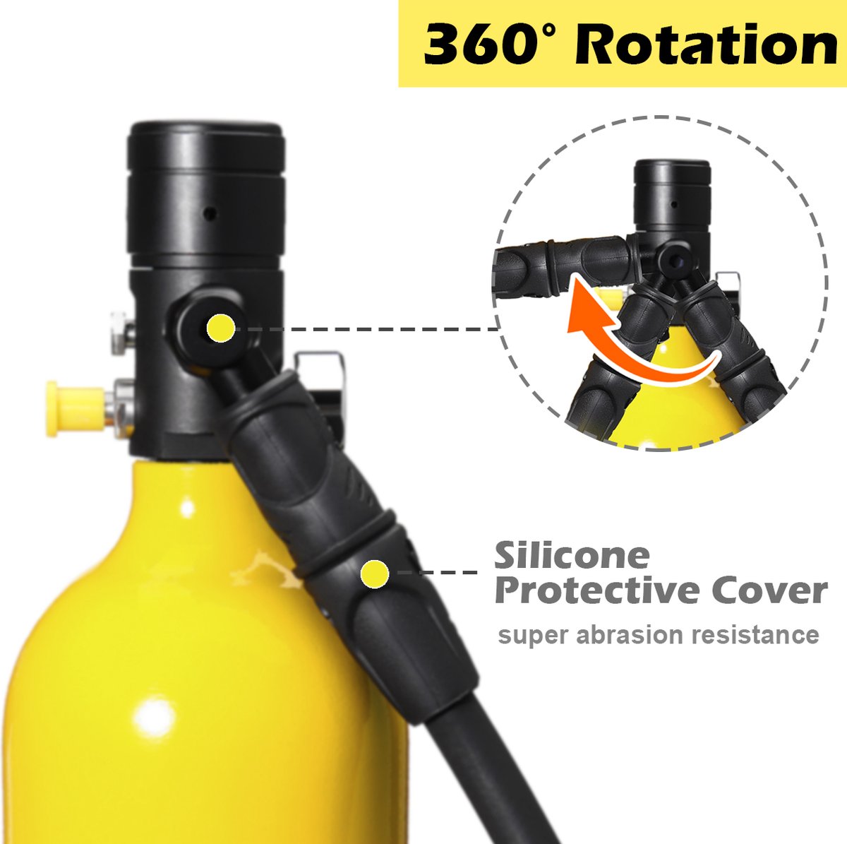 Duikflessen - 1L Scuba Tank - Duiken Zuurstof Cilinder - Zuurstoftank ...