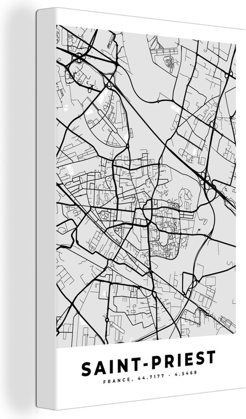 Tableau Peinture France - Saint-Priest - Plan de Ville - Plan - Carte ...