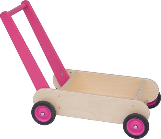 Van dijk Toys houten loopwagen roze | bol.com