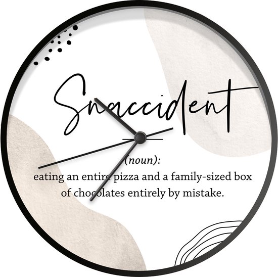 Klok - Ø 30 cm - Spreuken - Snacccident - Quotes - Woordenboek ...