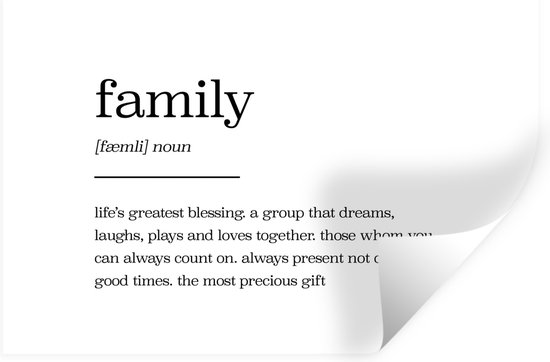 Muurstickers - Sticker Folie - Quotes - Familie - Woordenboek ...