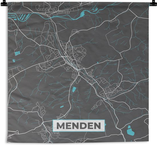 Wandkleed - Wanddoek - Kaart – Plattegrond – Stadskaart – Menden ...