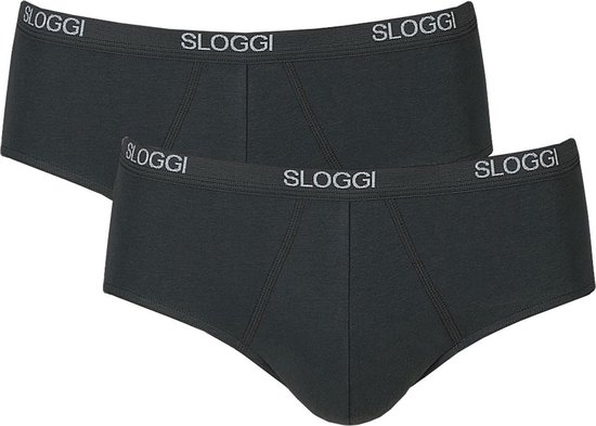 sloggi men Basic Heren Midi slip - 2pack - Zwart - Maat S | bol.com