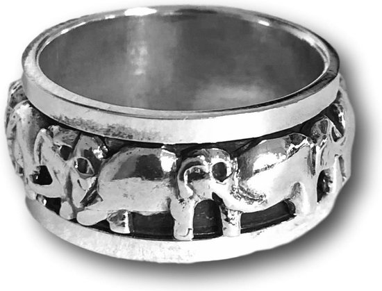 Zilveren spinning ring Olifant | bol