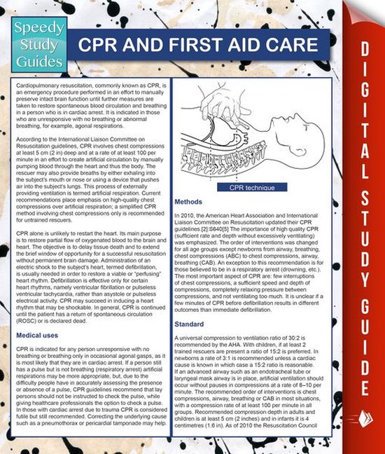 CPR And First Aid Care (Speedy Study Guides) (ebook), Mdk Publishing ...