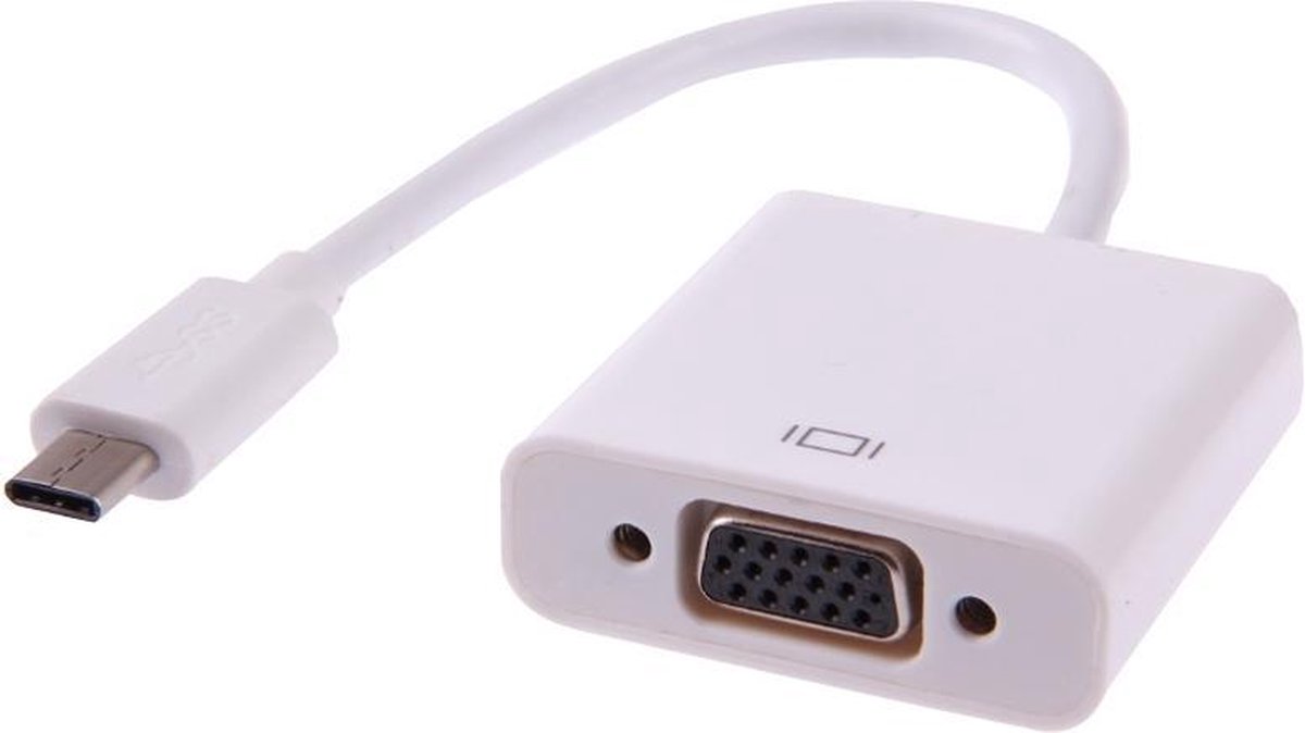 Let op type!! USB 3.1 Type-C naar VGA Multi-display Adapter kabel wit ...