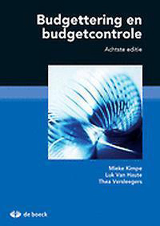 Budgettering en budgetcontrole, Luk Van Haute | 9789045545028 | Boeken ...