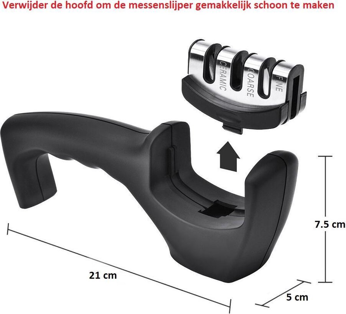 Messenslijper - Zwart - Anti slip - Messen slijper - Slijpen - Mes ...