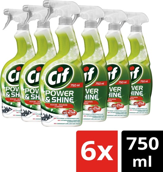 Cif Power & Shine Kitchen - 6 x 750 ml | bol.com