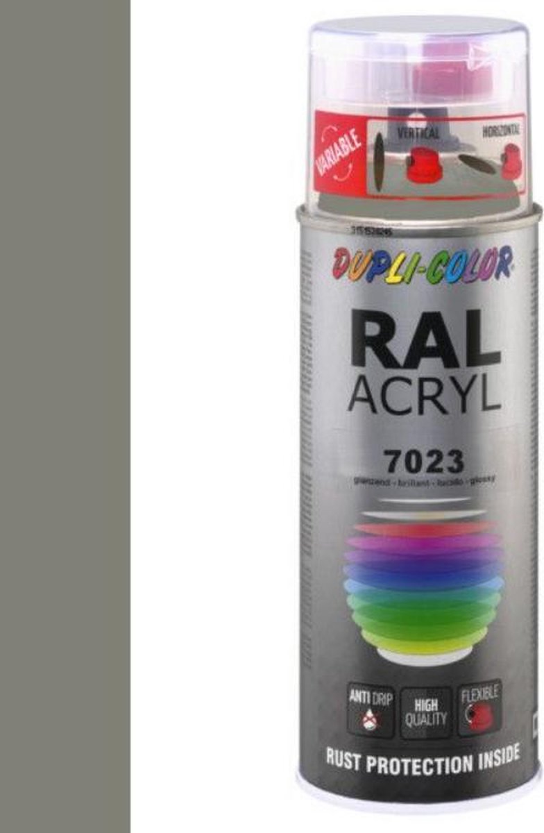 Motip Dupli-Color Spuitbus Acryl Hoogglans - RAL 7023 Betongrijs | bol.com