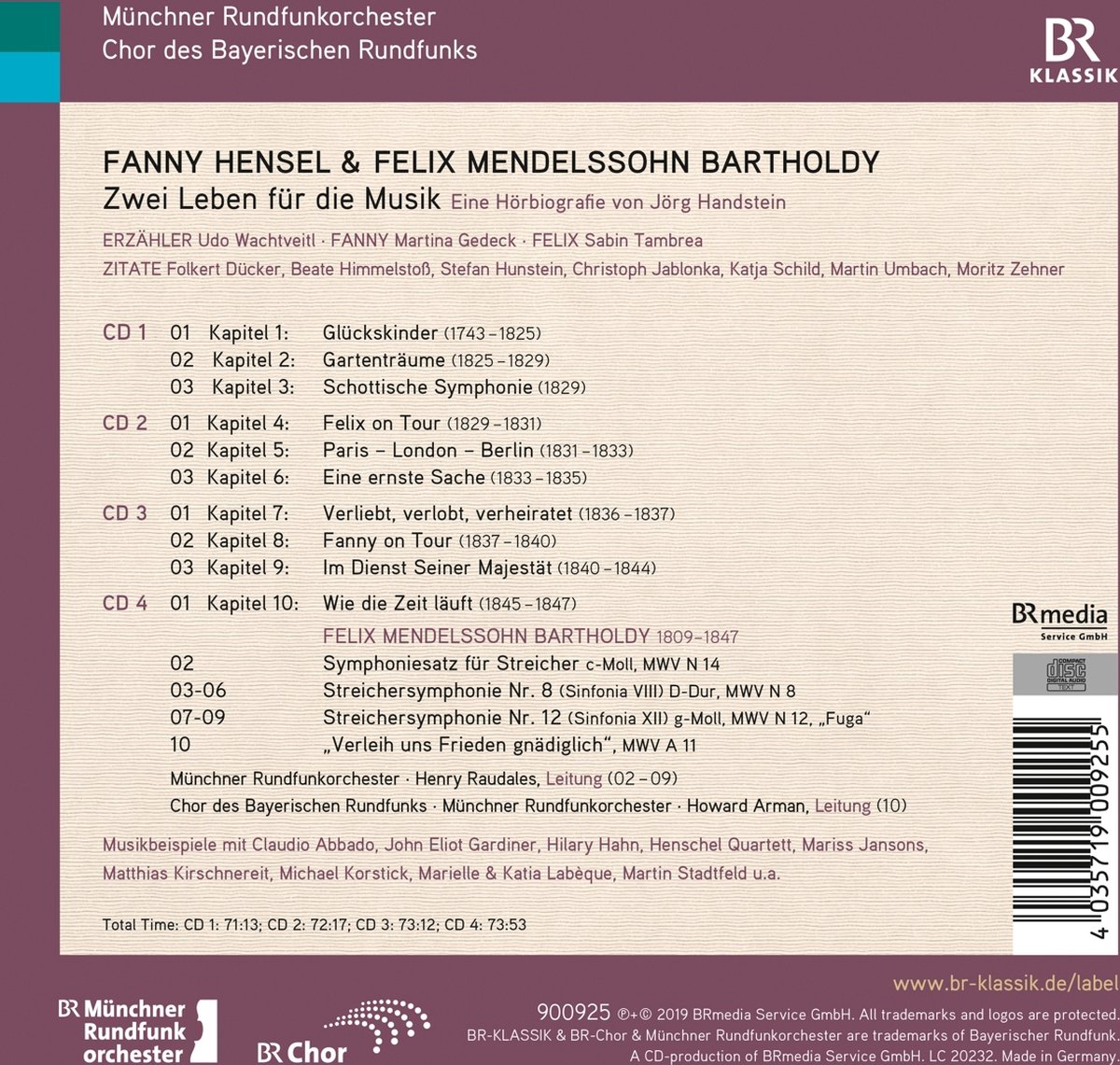 Münchner Rundfunkorchester, Henry Raudales - Fanny & Felix Mendelssohn ...