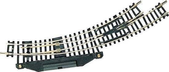 N Fleischmann rails (zonder ballastbed) 22273 Gebogen wissel, Elektrisch, Links 42 °... | bol.com