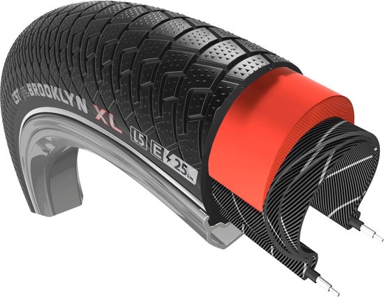 Buitenband CST Brooklyn Pro 28 x 2.00 / 50-622mm - zwart met reflectie ...
