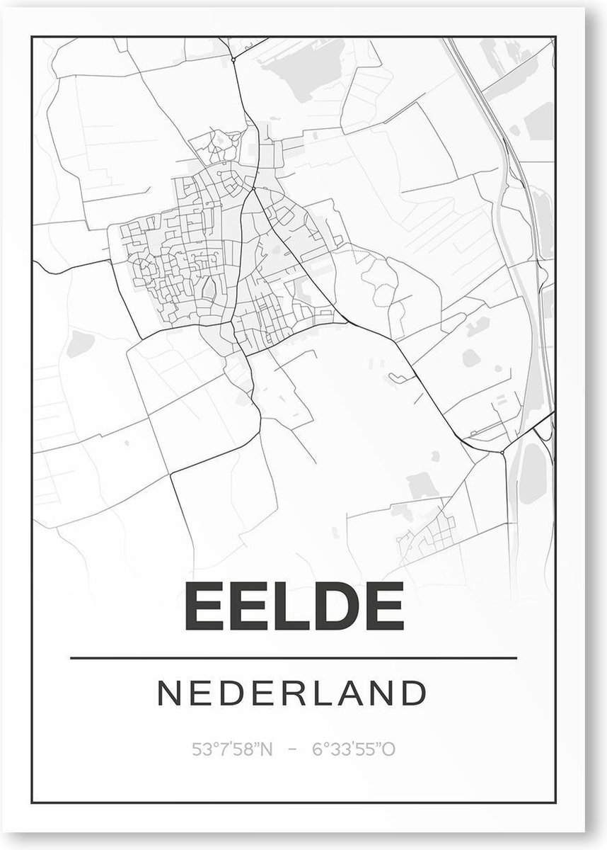 bol.com | Poster/plattegrond EELDE - 30x40cm