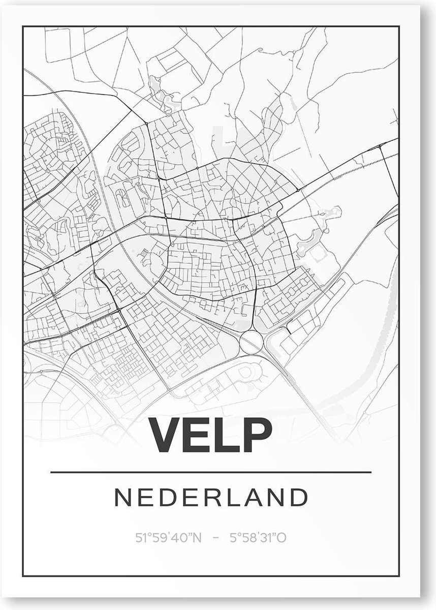 Poster/plattegrond VELP - A4 | bol.com