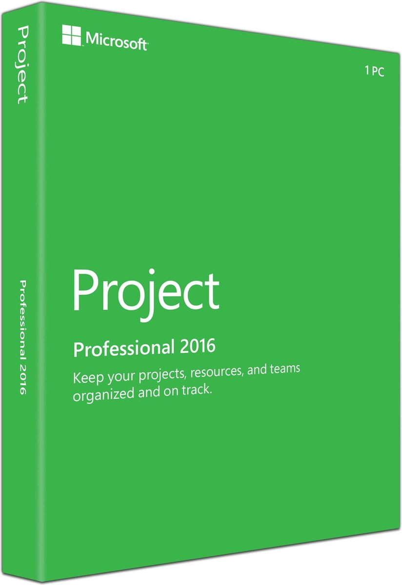Microsoft Project Pro 2016 - 1 Apparaat - Nederlands/Frans/Engels ...